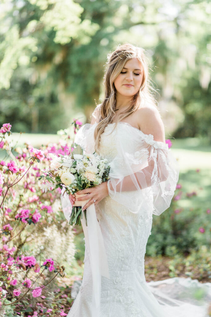 Romantic Bridals at Airlie Gardens | Emily Mitton